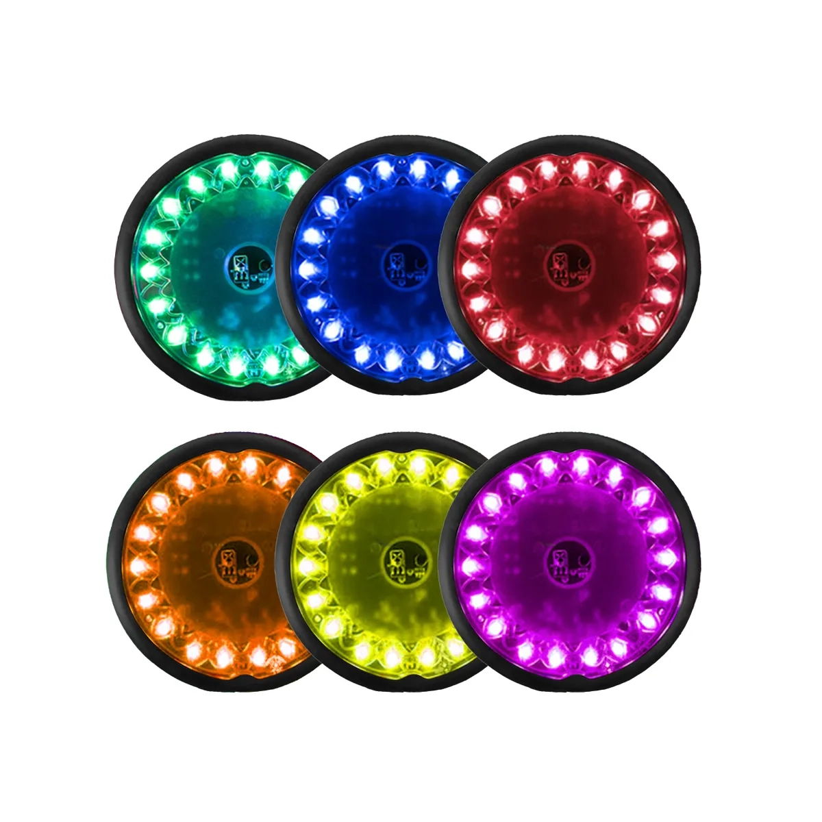 Megaform | PUSH Puck - Kit de 6 plots de réaction lumineux